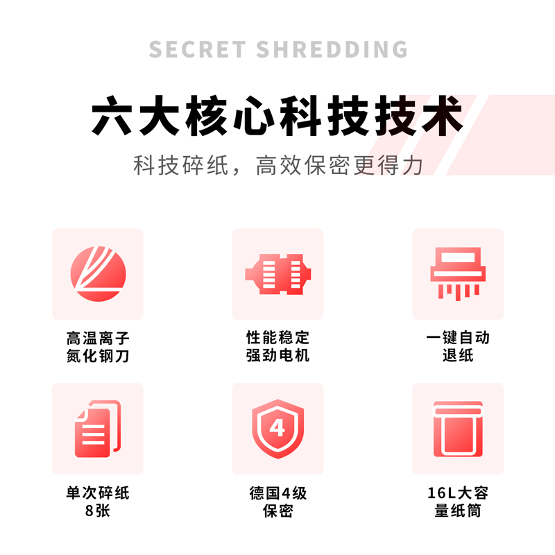 得力(deli)9911碎纸机 4级保密办公商用碎纸机(单次8张 16L 持续10分钟 可碎卡碎光盘)图片,高清实拍大图—苏宁易购
