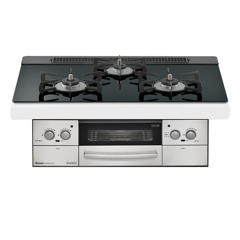 日本林内燃气灶23年新款LISSE 75嵌入式三眼灶煤气炉烤箱自动烤配烤盘天然气RHS71W32L1RASTW参数配置_规格_性能_功能-苏宁易购
