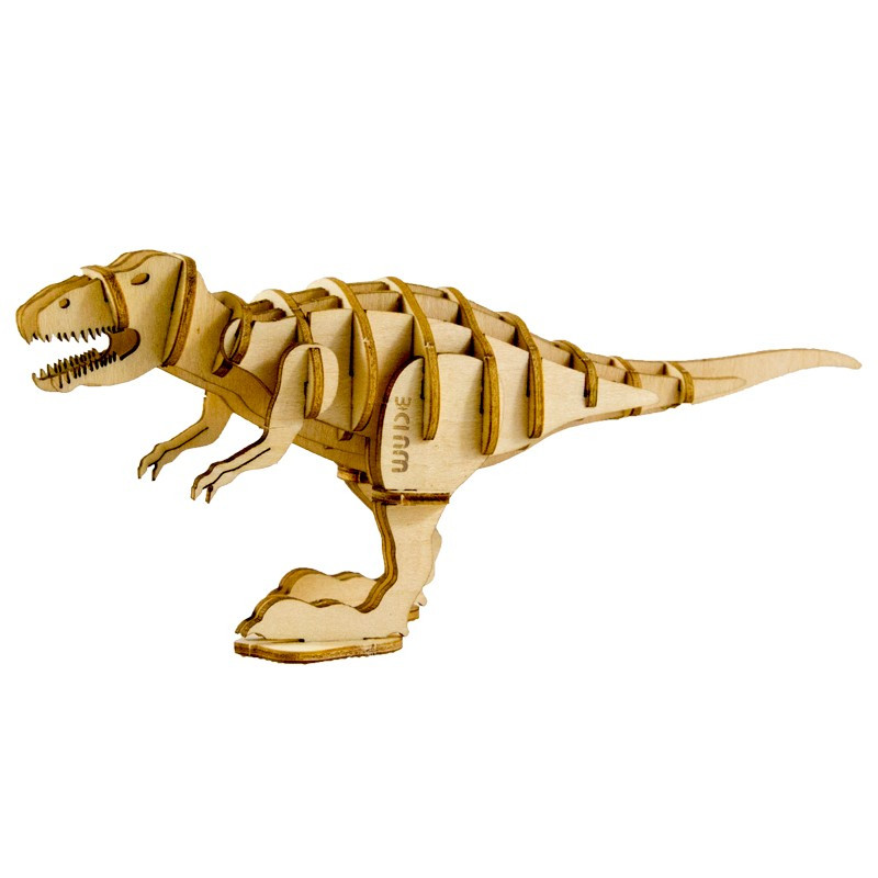 WUDE 霸王龙恐龙系列立体3d拼图木质diy积木玩具儿童手工拼装模型组装插片视频介绍_WUDE 霸王龙恐龙系列立体3d拼图木质diy积木玩具 ...