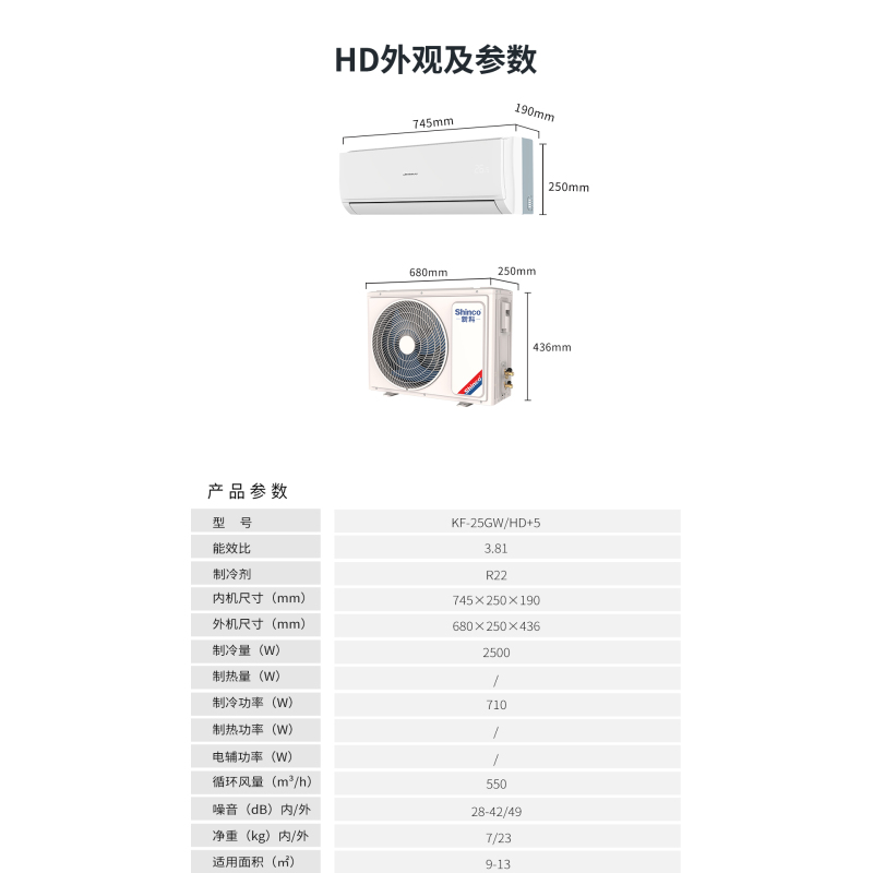 新科(Shinco)家用空调KF-25GW/HD+5报价_参数_图片_视频_怎么样_问答-苏宁易购