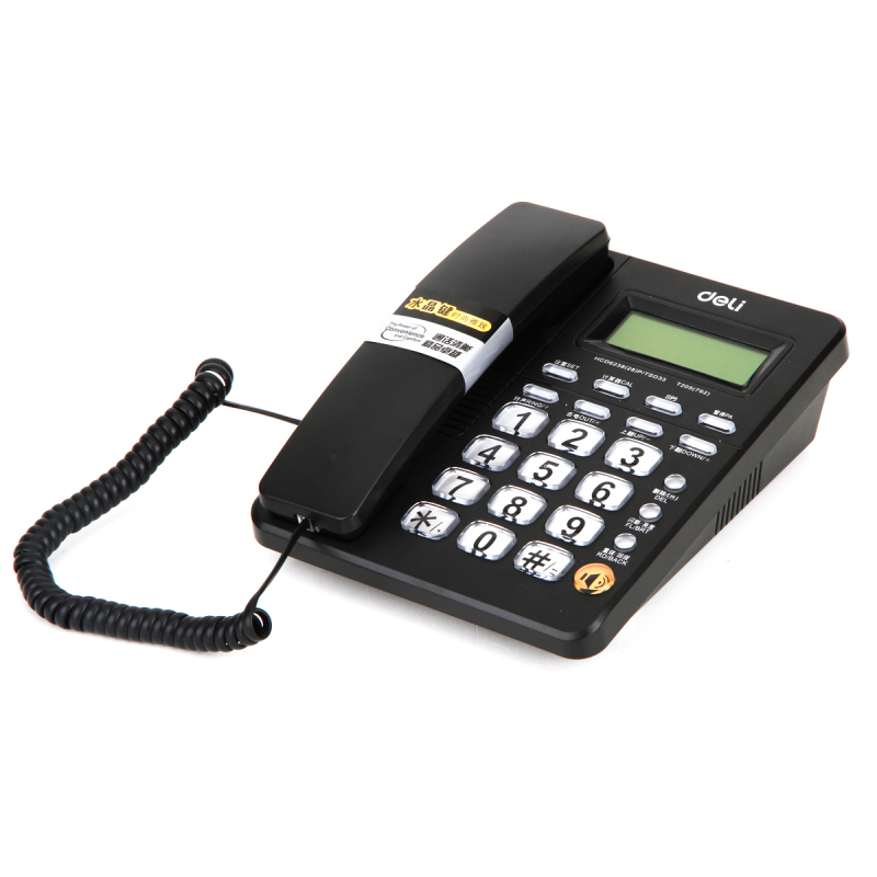 得力792 电话机（黑色）（台）报价_参数_图片_视频_怎么样_问答-苏宁易购