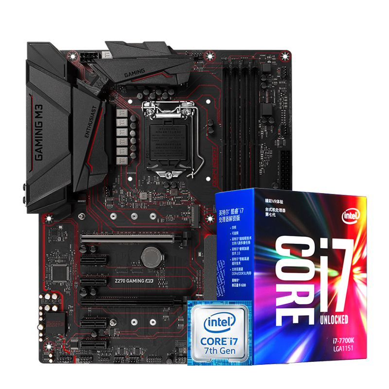【主板】 【套餐】微星（MSI）Z270 GAMING M3主板+英特尔(intel)酷睿i7-7700K处理器【价格 图片 品牌 报价 ...