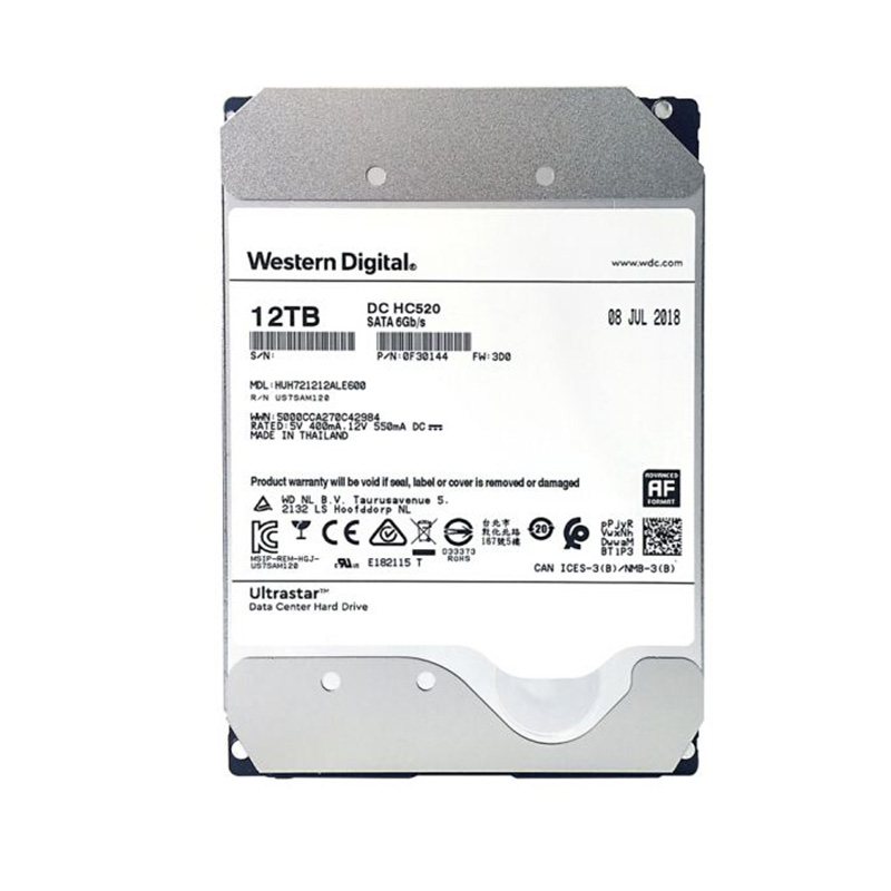 西部数据(Western Digital) 12TB 企业级硬盘 HC520 SAS接口 7200转256M 氦气密封 ...