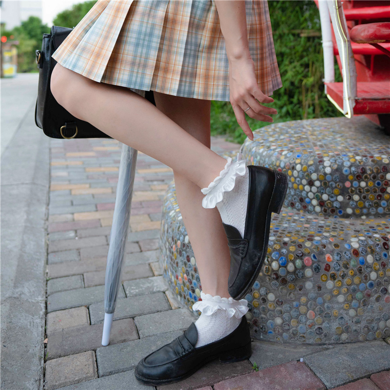 SUNTEK[两双装]洛丽塔花边袜子JK蕾丝短袜夏薄棉袜lolita船袜Lo袜日系袜子报价_参数_图片_视频_怎么样_问答-苏宁易购