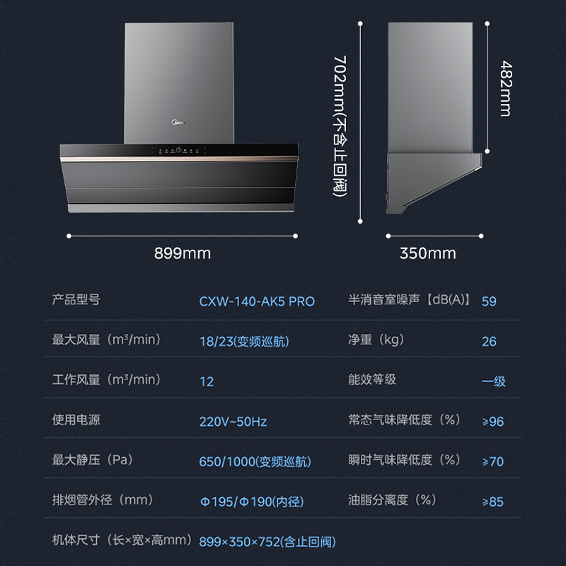 美的(Midea)油烟机CXW-140-AK5Pro报价_参数_图片_视频_怎么样_问答-苏宁易购