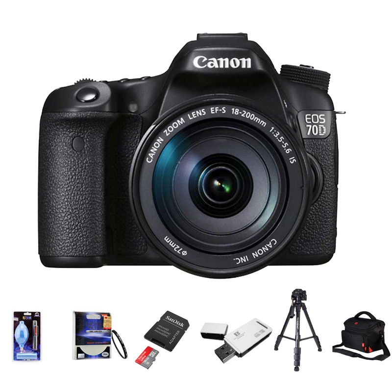 【滤镜】 佳能(Canon) EOS 70D套机(18-200mm)单反 SD卡 相机包 三角架 UV镜 读卡器 清洁套装【价格 图片 品牌 报价】-苏宁易购苏宁自营