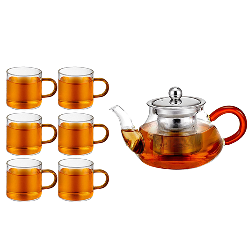 玻璃茶具套装 XTL116 功夫茶具整套一壶六杯 耐热玻璃茶壶茶杯C09 (套)报价_参数_图片_视频_怎么样_问答-苏宁易购