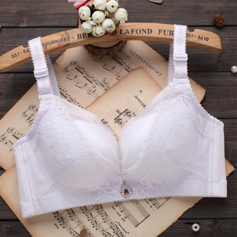 特价夏季白色文胸厚模杯小胸平胸聚拢性感内衣薄款透气无钢圈胸罩 白色色132#中厚 70A32报价_参数_图片_视频_怎么样_问答-苏宁易购