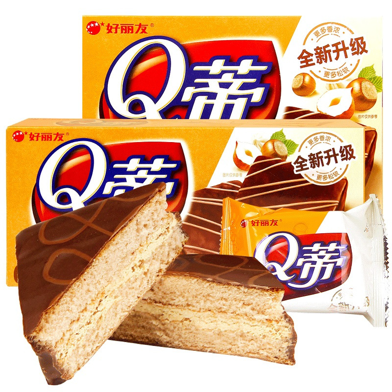 好丽友(ORION)糕点/点心 好丽友Q蒂蛋糕（摩卡巧克力）168g盒装6枚休闲甜点零食糕点下午茶小吃【价格 图片 品牌 报价】-苏宁易购秋和食品旗舰店