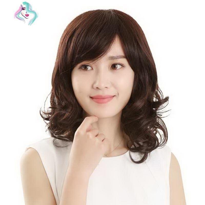 假发中年女妈妈中长 自然假发中长梨花整顶假发短发全头套 长卷发 你那么美 深棕色 哑光高温丝 送护理五件套报价参数图片视频怎么样问答 苏宁易购