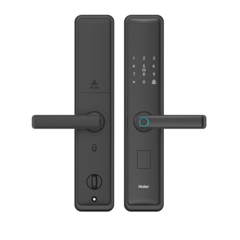 海尔(Haier) 智能门锁指纹锁密码锁电子锁防盗门锁远程开JHFH-08E-U1 联网版视频介绍_海尔(Haier) 智能门锁指纹锁密码锁 ...