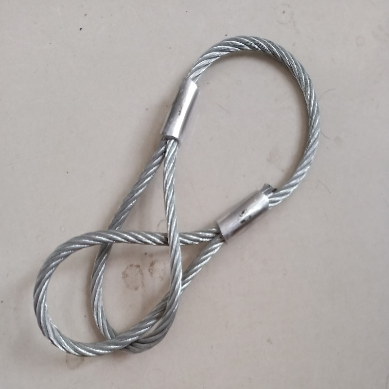 定制10毫米粗镀锌钢丝吊装绳无油吊绳索具设备固定搬运阿斯卡利钢丝绳稳固绳直径10毫米镀锌压套3米视频介绍_定制10毫米粗镀锌钢丝吊装绳无油吊 ...