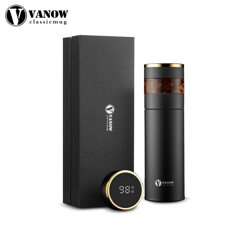 英国Vanow智能保温杯男女[智能测温]茶水分离商务泡茶杯316不锈钢礼盒定制大容量车载便携水杯子 VO-PN-450视频介绍_英国Vanow智能保温杯男女[智能测温]茶水分离商务泡茶杯316 ...