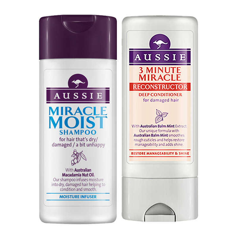 澳丝(AUSSIE)白袋鼠洗护套装旅行装(75ml洗发露+75ml发膜)视频介绍_澳丝(AUSSIE)白袋鼠洗护套装旅行装(75ml洗发露 ...