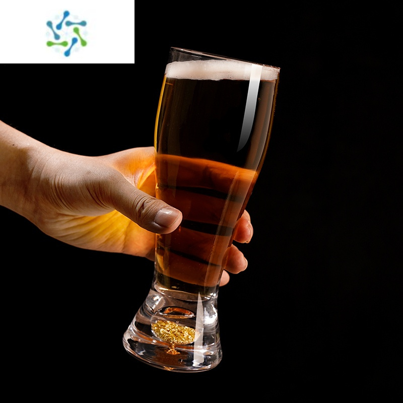 三维工匠金色精酿啤酒杯子 大号水晶果汁杯扎啤杯ktv酒店家用收纳套装 465ML金箔啤酒杯6只装报价_参数_图片_视频_怎么样_问答-苏宁易购