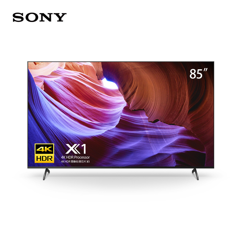 索尼(SONY)KD-85X85K 85英寸 大屏全面屏4KHDR 120Hz超高清安卓智能网络液晶平板电视机 X1芯片参数配置_规格_性能_功能-苏宁易购