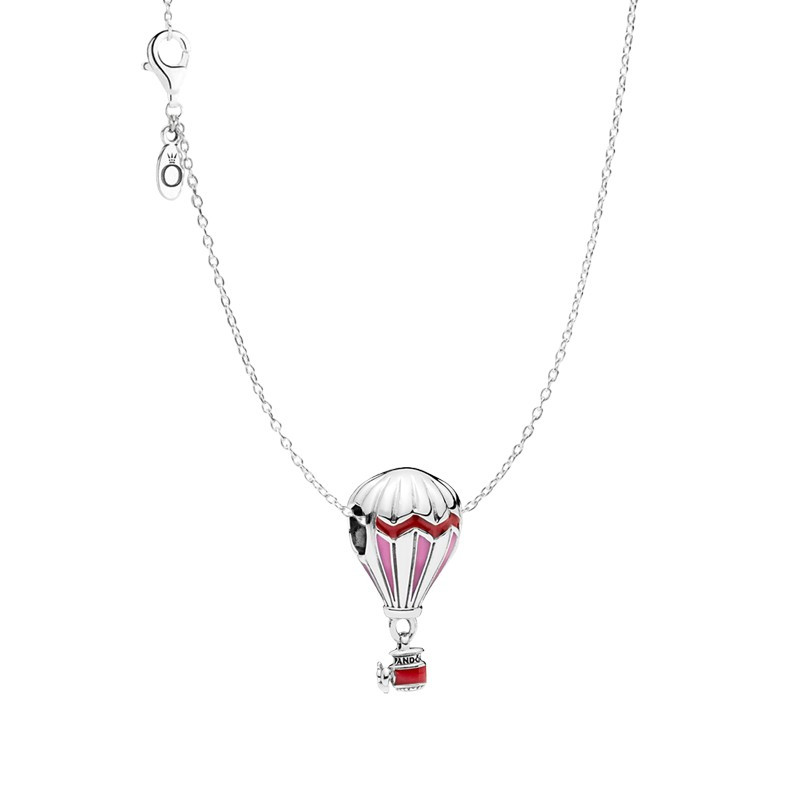 潘多拉(PANDORA)银吊坠/项链798055ENMX PANDORA潘多 红色热气球925银项链798055ENMX时尚项链配590412 ...