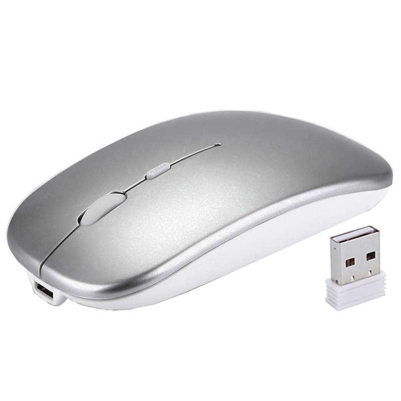 凯辛鼠标 无线鼠标超薄USB接口,充电静音无声无光节能光电省电耐用鼠标,笔记本台式电脑家用游戏办公鼠标 银色 凯辛【价格 图片 品牌 报价 ...