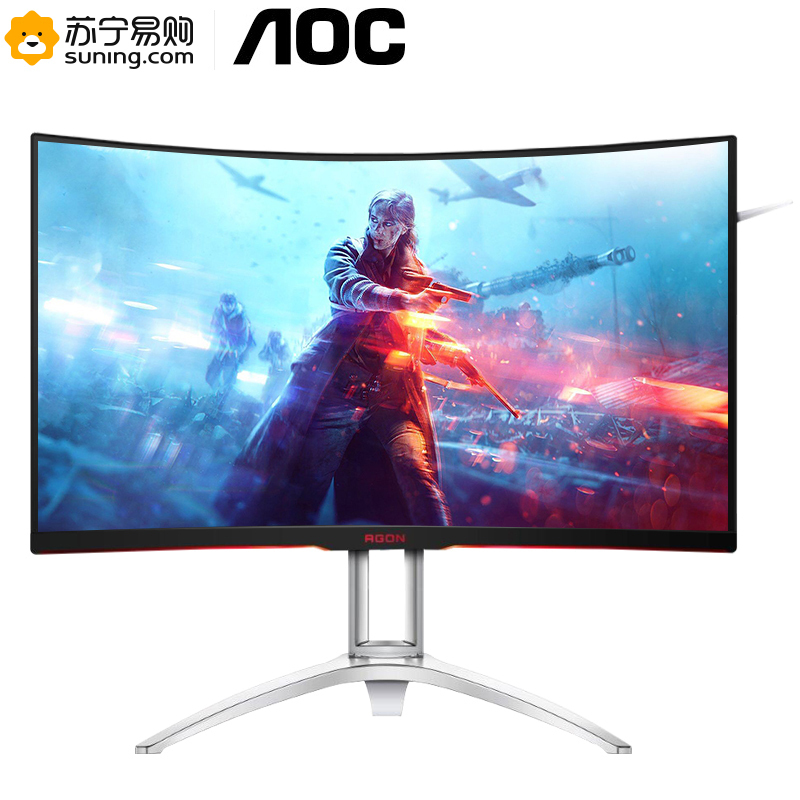 冠捷(AOC) 爱攻(AGON) 32英寸 144Hz 2k高清 曲面显示器 电竞游戏 家庭娱乐可壁挂外接显示屏(AG322QC4)参数配置 ...
