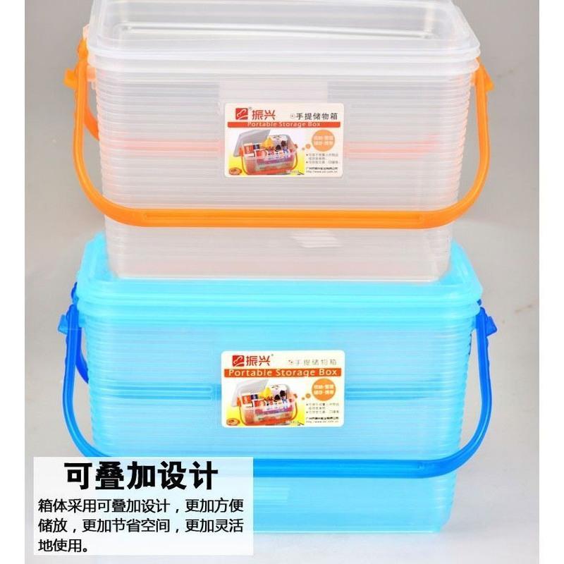 振兴手提储物箱整理箱塑料箱杂物收纳箱居家收纳箱11/17/25L 白色 8805中号 11L报价_参数_图片_视频_怎么样_问答-苏宁易购