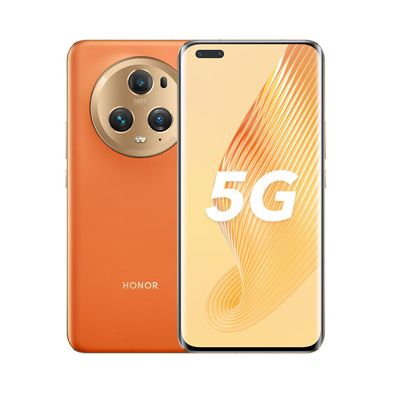 荣耀(honor)手机Magic5 Pro 荣耀Magic5 Pro 12GB+256GB 燃橙色 悬浮流线四曲屏 鹰眼相机 IP68级防尘抗 ...