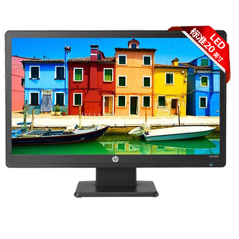 惠普(hp) 惠普 显示器 宽屏LED家用商用液晶显示器V214 20英寸LED 黑色参数配置_规格_性能_功能-苏宁易购