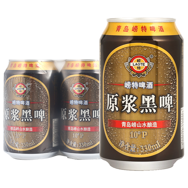 崂特(LAOTE BEER)啤酒 崂特（LAOTE BEER）山东青岛啤酒 原浆黑啤酒整箱 巧克力味黑啤酒 10度 崂山水酿造 330ml*6听整箱【价格 图片 品牌 报价】-苏宁易购崂特啤酒旗舰店