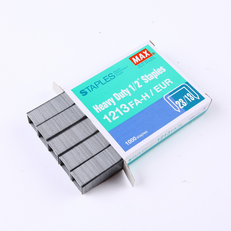 美克司(MAX)1213FA-H 进口订书钉日本MAXHD-12系列重型钉23/13 1000枚/盒报价_参数_图片_视频_怎么样_问答-苏宁易购