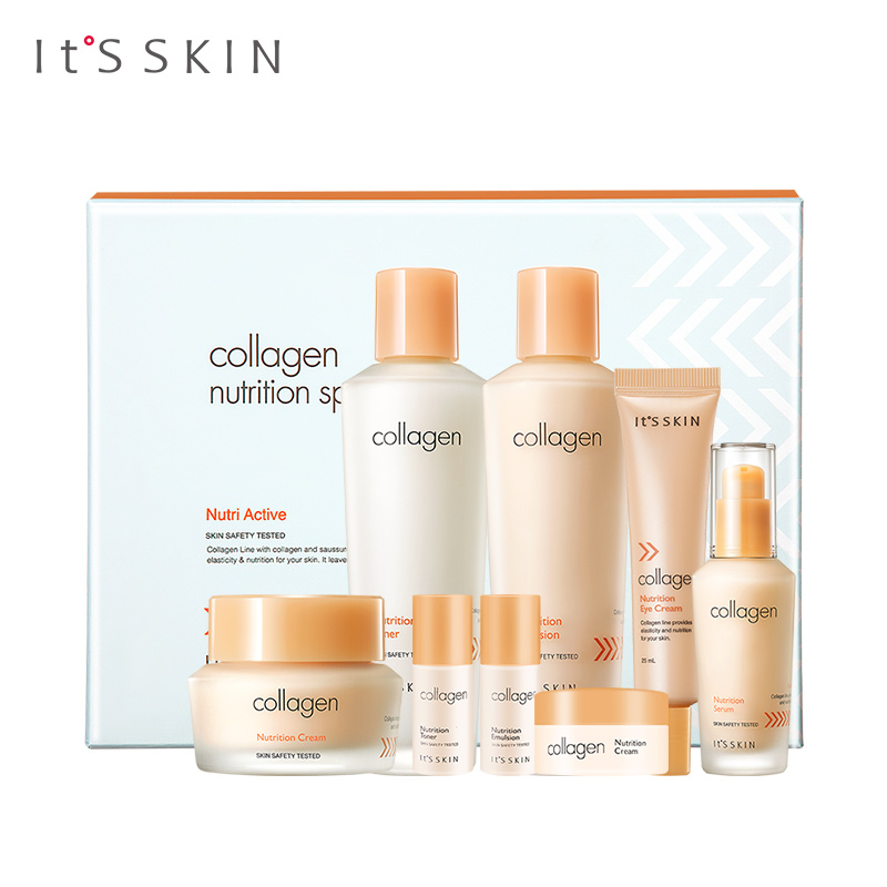 It’s skin伊思 胶原蛋白水乳面霜精华眼霜5件套 补水保湿滋润护肤套装视频介绍_It’s skin伊思 胶原蛋白水乳面霜精华眼霜5件套 ...