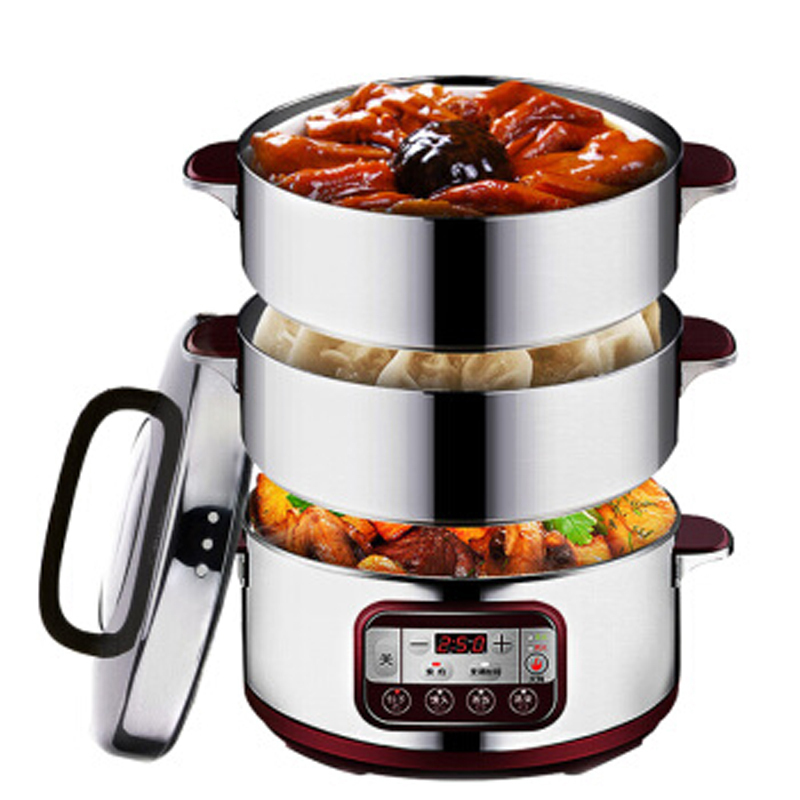 美的(Midea)电蒸锅SYS28-22 美的(Midea)SYS28-22多功能不锈钢预约防干烧电蒸锅【价格 图片 品牌 报价】-苏宁易购启辰电器专营店