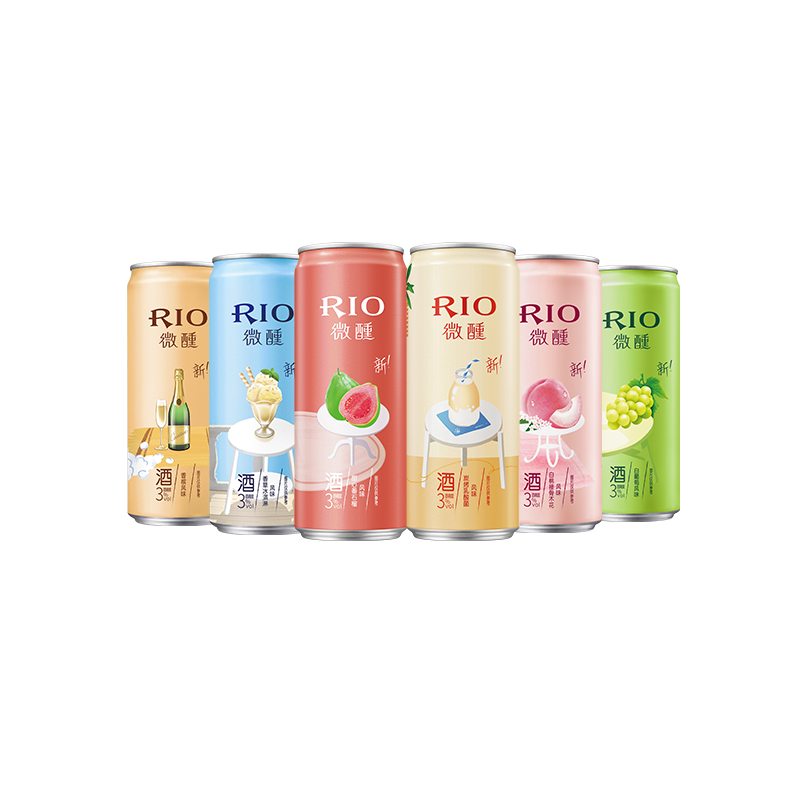 RIO锐澳预调鸡尾酒3度微醺小美好330ml*8罐草莓乳酸菌口味气泡低度果酒报价_参数_图片_视频_怎么样_问答-苏宁易购