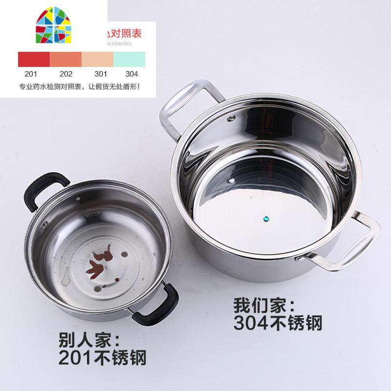 304不锈钢锅汤锅家用加厚复底小煮锅煲一人锅 电磁炉用锅具 FENGHOU 正304加厚24cm[外径]报价_参数_图片_视频_怎么样_问答-苏宁易购
