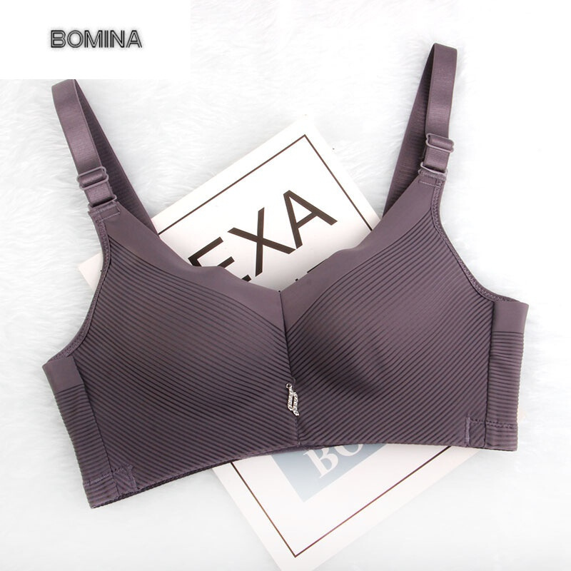 波迷娜(BOMINA)[放心购]桃花季 薄模杯大码文胸胖mm聚拢200斤无钢圈内衣女大胸显小薄款大罩杯胸罩d报价_参数_图片_视频_怎么样_问答-苏宁易购