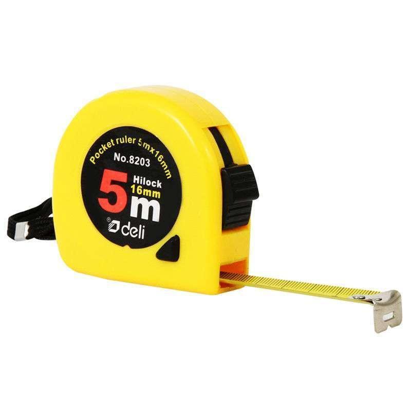 得力(Deli) 卷尺8203 钢卷尺 尺子 回缩缓冲 测量用具 工程适用 5M 剪/刀/尺报价_参数_图片_视频_怎么样_问答-苏宁易购