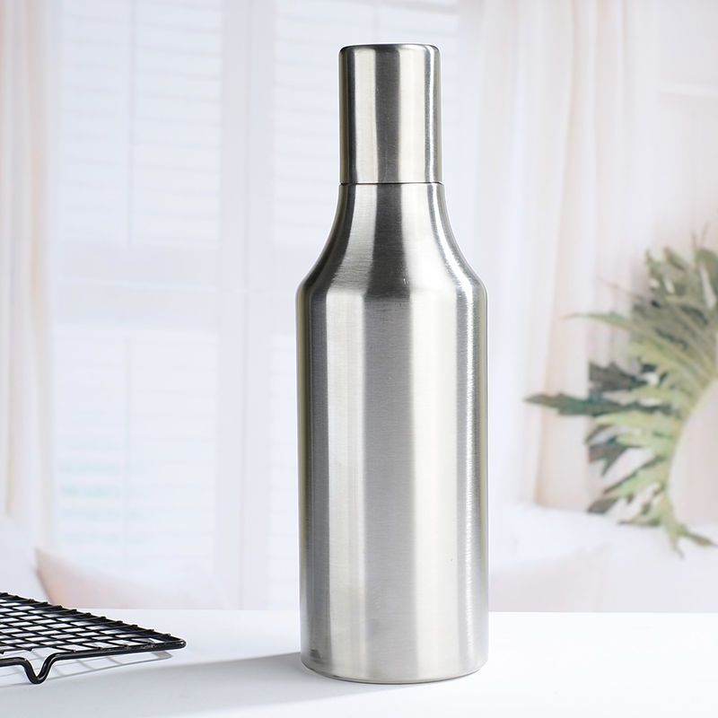 本色 500ml 304不锈钢油壶加厚防尘带盖防漏油瓶酱油瓶醋壶调味罐密封厨具报价_参数_图片_视频_怎么样_问答-苏宁易购