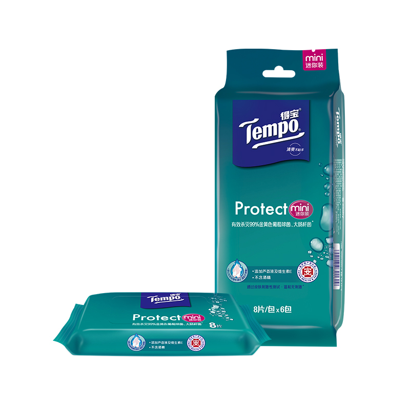 [YZSC]得宝迷你卫生湿巾8片×6包/袋参数配置_规格_性能_功能-苏宁易购