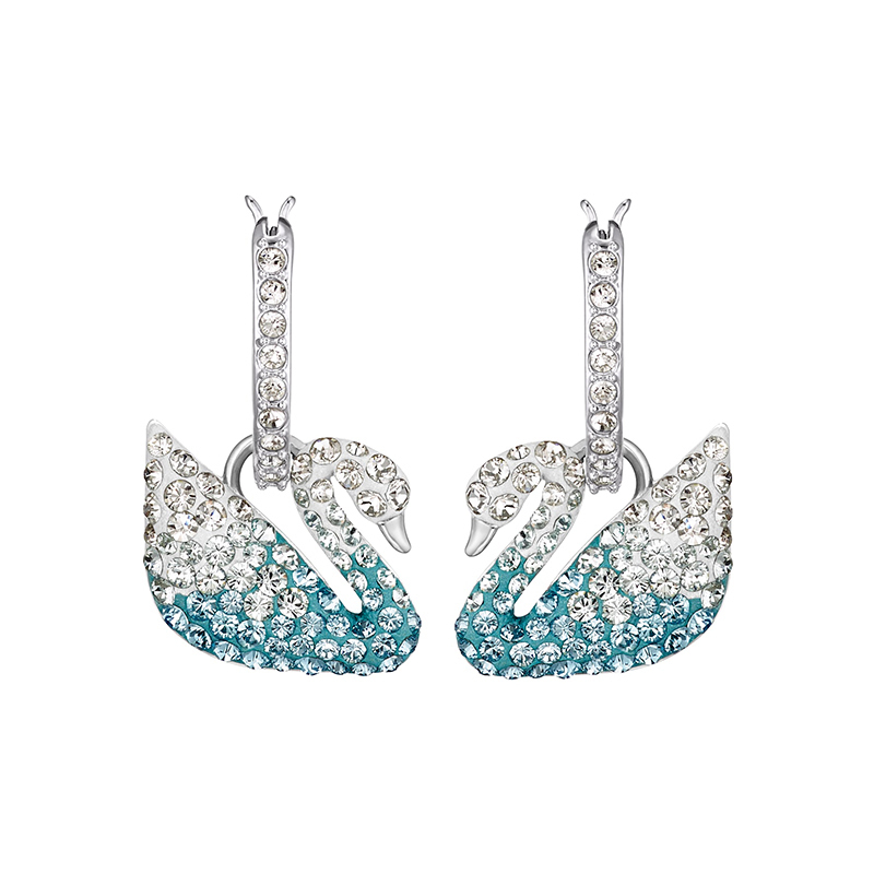 【直营】施华洛世奇SWAROVSKI SWAN人造水晶女士天鹅穿耳耳环耳坠耳饰 送恋人视频介绍_【直营】施华洛世奇SWAROVSKI SWAN ...