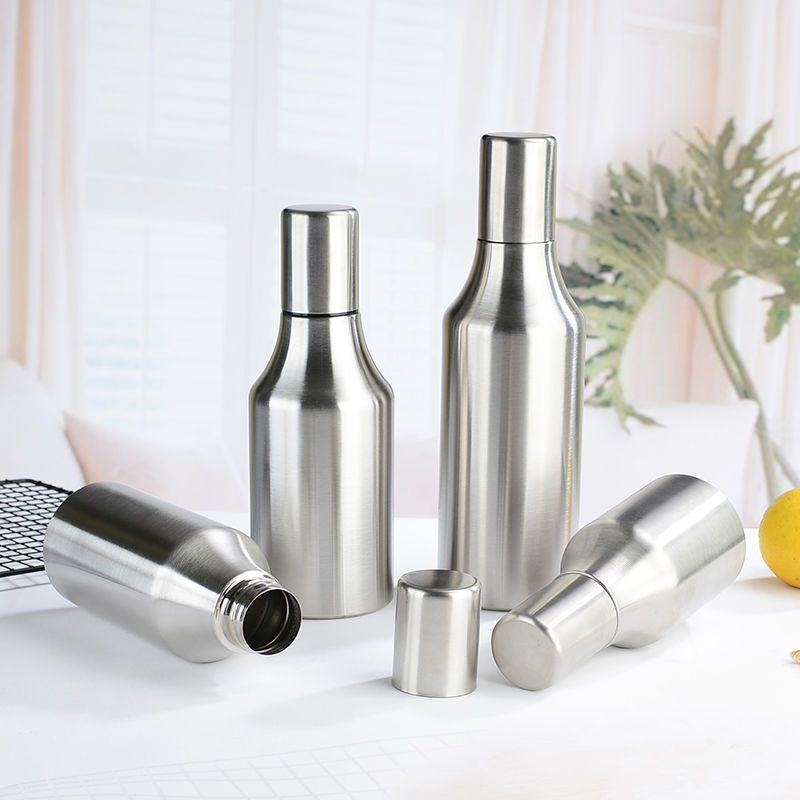 本色 500ml 304不锈钢油壶加厚防尘带盖防漏油瓶酱油瓶醋壶调味罐密封厨具报价_参数_图片_视频_怎么样_问答-苏宁易购