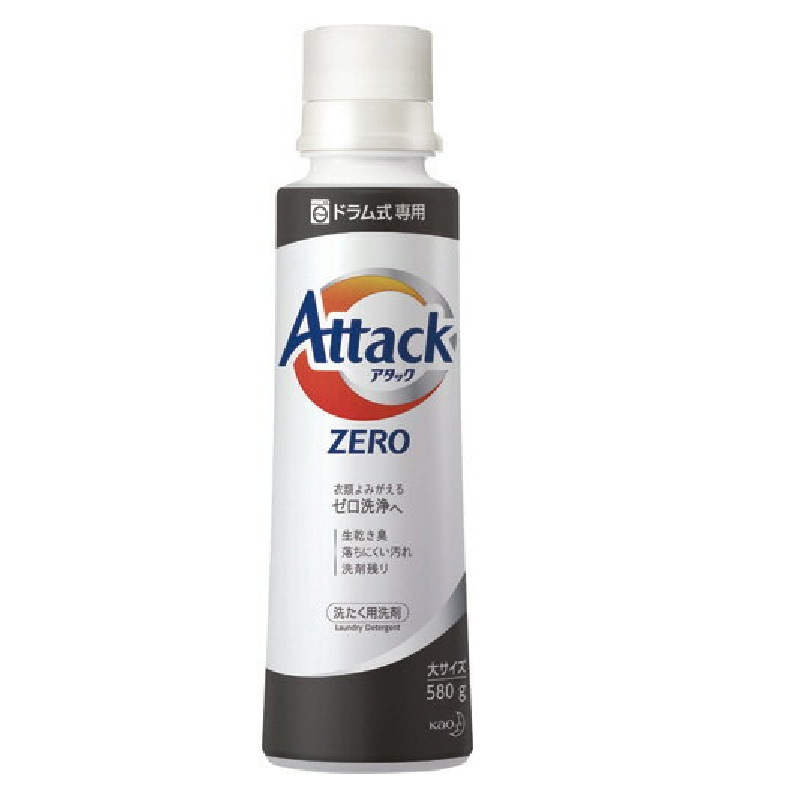 花王 Attack Zero 濃縮洗衣液(黑) *滾筒式專用* 580g | 香港蘇寧 SUNING