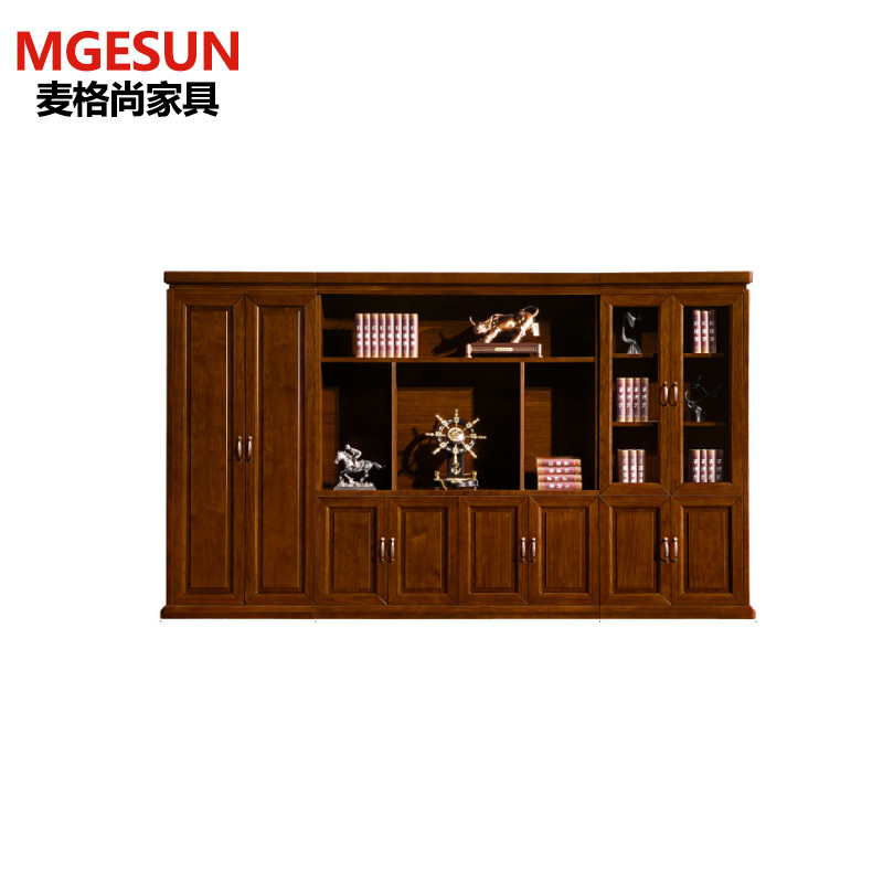 麦格尚 木质文件柜FWJG-YL002 实木油漆文件柜 办公室资料柜 储物柜 八门组合文件柜报价_参数_图片_视频_怎么样_问答-苏宁易购