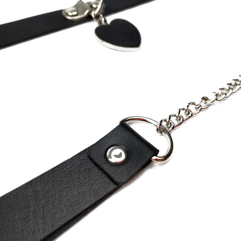 吉祥小炮项圈SM狗奴牵引绳情趣用具choker女m母狗性用品调教道具惩罚 黑桃心项圈+牵拉链条+红色狗骨头口塞报价_参数_图片_视频_怎么样_问答-苏宁易购